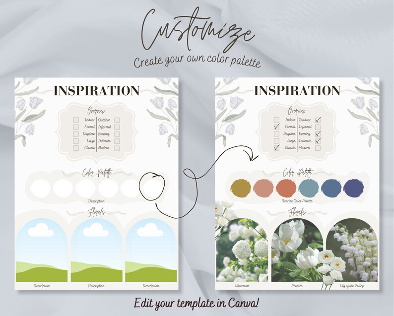 Blue Wedding Planner Digital Wedding Checklist Canva Template Wedding ...