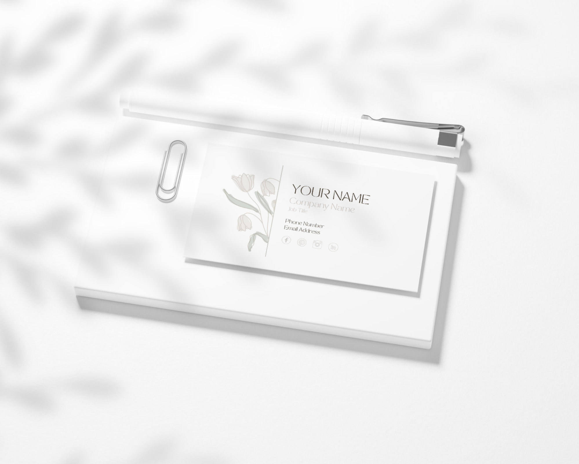 Neutral Business Card Template Printable Personal Card - Etsy