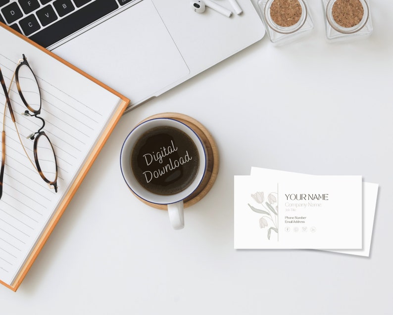 Neutral Business Card Template Printable Personal Card - Etsy