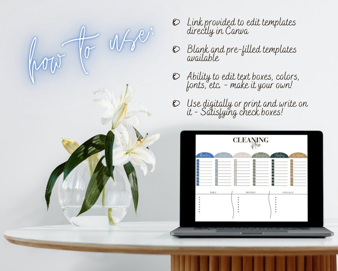 Cleaning Plan Green Weekly Cleaning Schedule Printable Household Chore ...