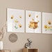 Bee Nursery Prints, Set of 3, Cute Floral Posters Digital Download ...
