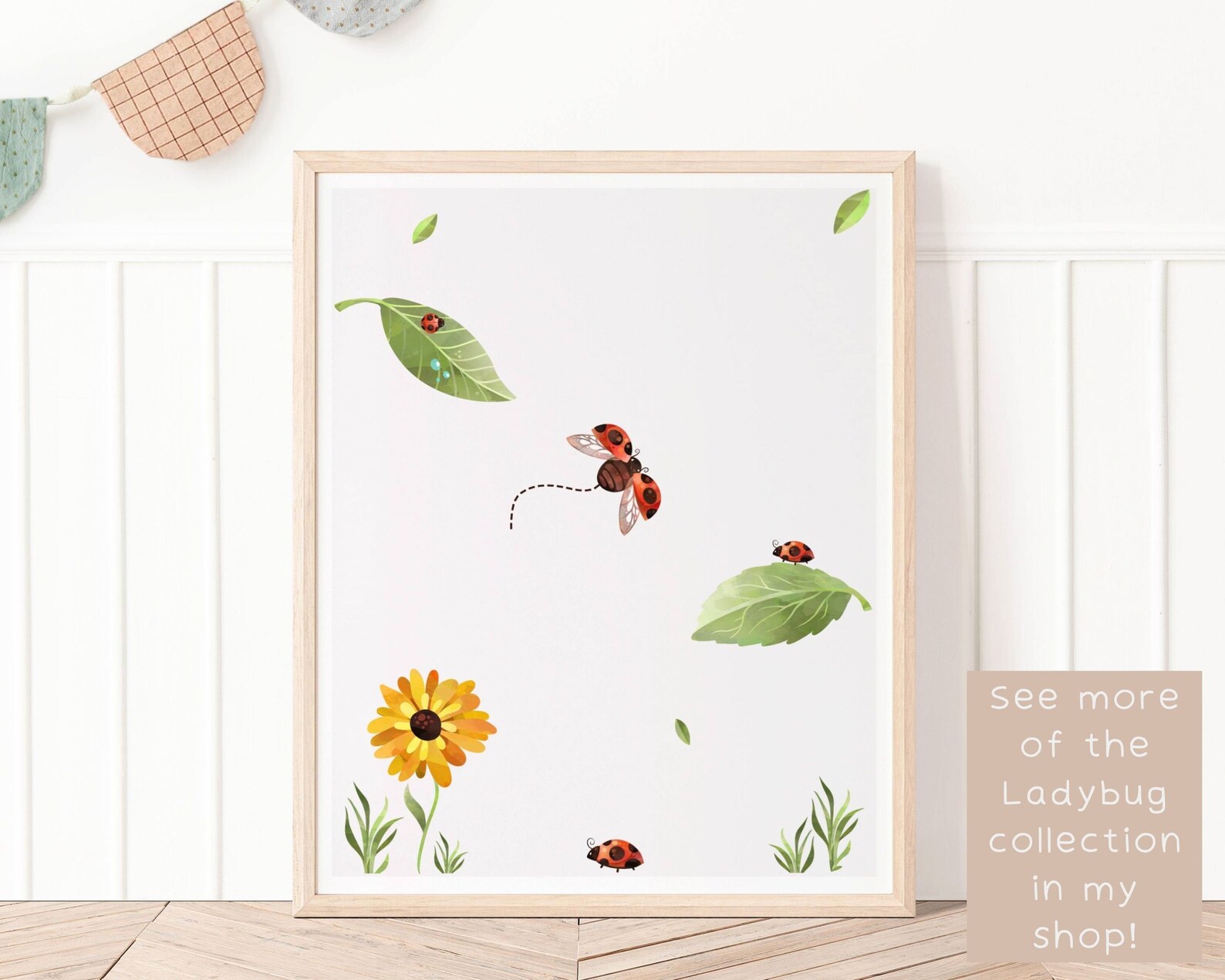 Ladybug Nursery Prints, Setof3 Bugs Insect Poster, Digital Download ...