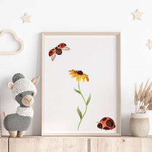 Ladybug Nursery Prints, Setof3 Bugs Insect Poster, Digital Download ...