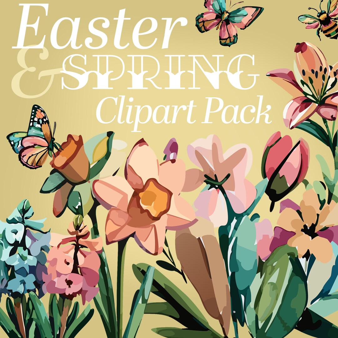 Easter & Spring Clip Art | Watercolor Pastel Easter, Spring, Holiday ...