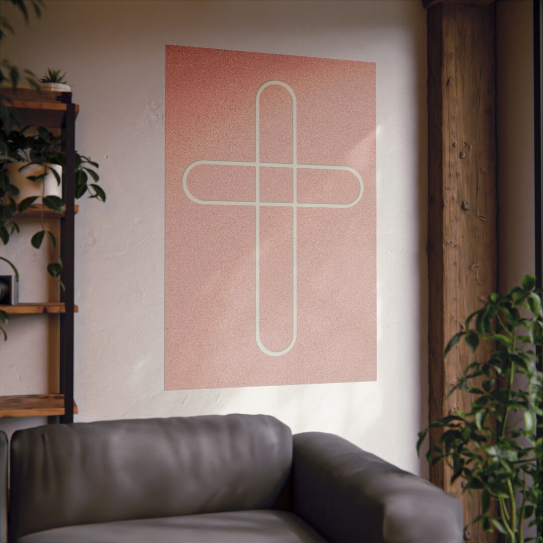 Christian Modern Art Cross | Minimalist Cute Modern Art | Jesus Christ ...