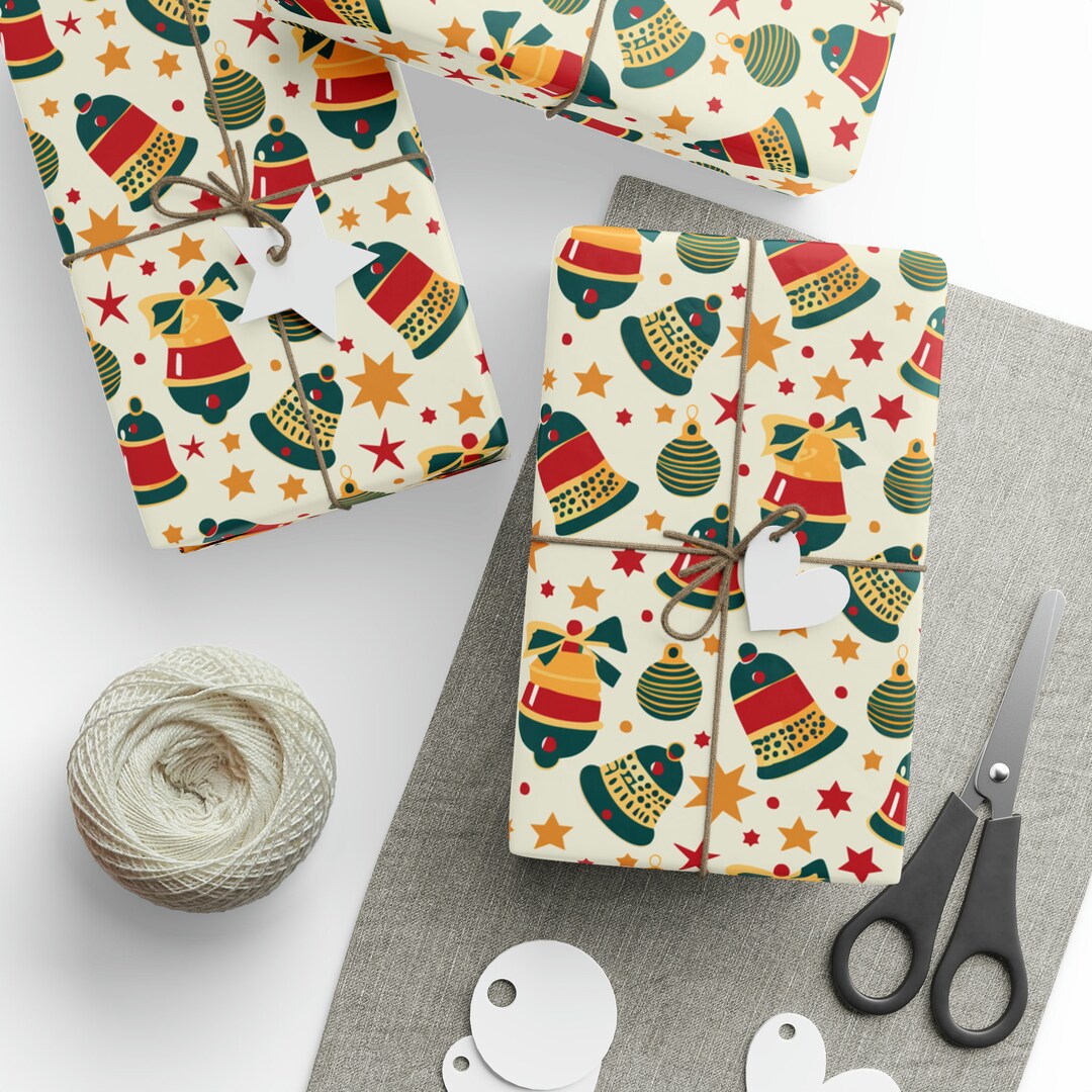 Wrapping Paper Roll 1950s Gift Wrap Holiday Fun Pattern Retro Mid ...