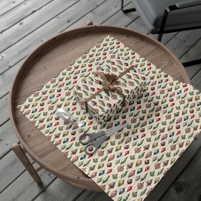 Wrapping Paper Roll 1950s Gift Wrap Holiday Fun Pattern Retro Mid ...