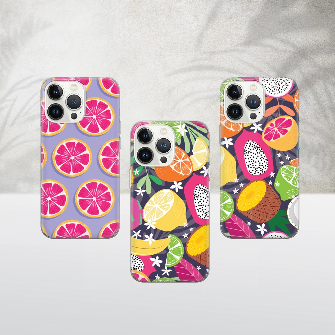 Fruits Phone Case Exotic Tropical Cover Fit for iPhone 17, 16, 15 Pro ...