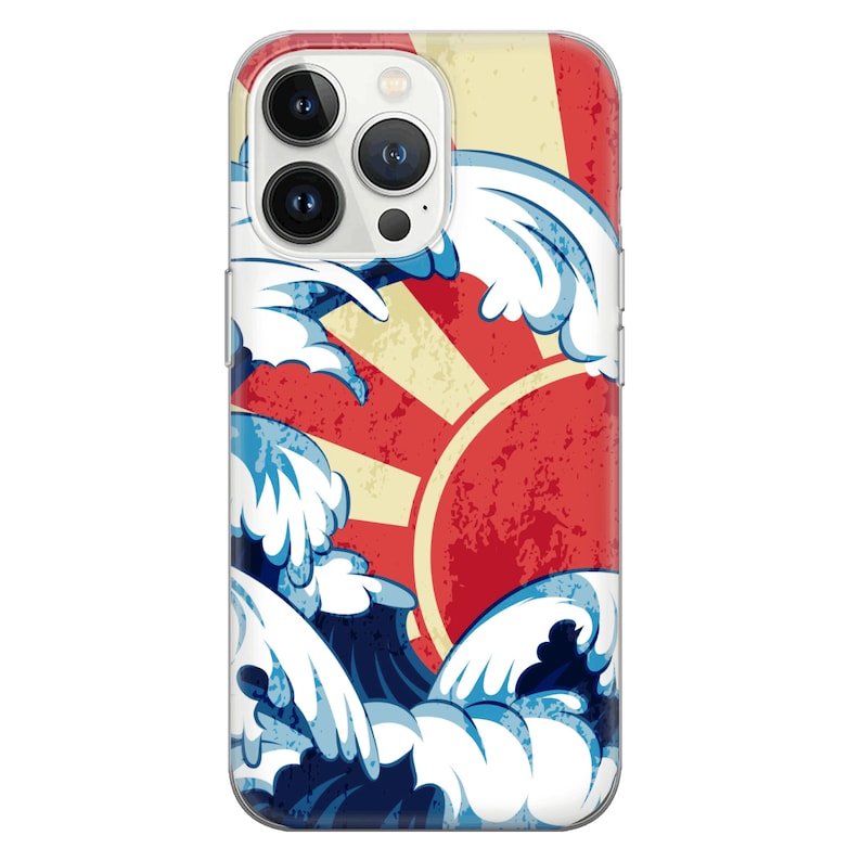 Japanese Wave Phone Case Kanagawa Wave Cover Fit for iPhone 15 Pro Max ...