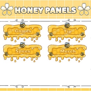 28 Honey Comb / Bee Twitch Panels Twitch Panel Cute Custom Twitch Panel ...