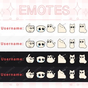 Baige Kitty Cat Emotes 6 Twitch Discord Youtube Streaming Cute Kawaii ...
