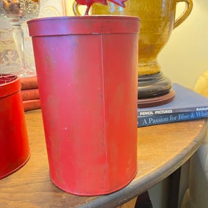 Red Tin Canisters - Etsy