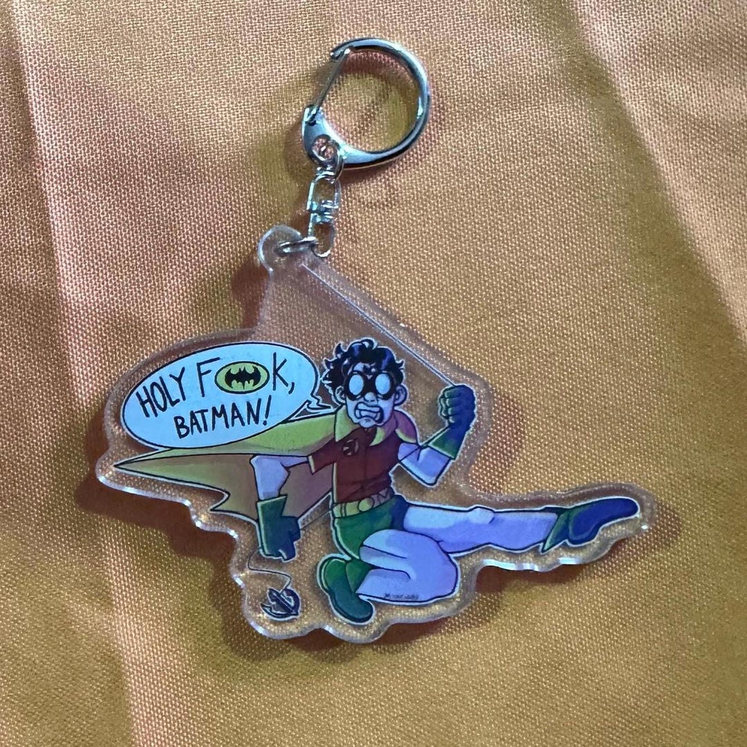 Holy F***! - Robin Keychain - Etsy