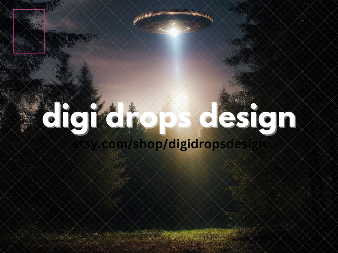 UFO Landing Digital Backdrop | Composite Digital Background | Sci-fi - Etsy