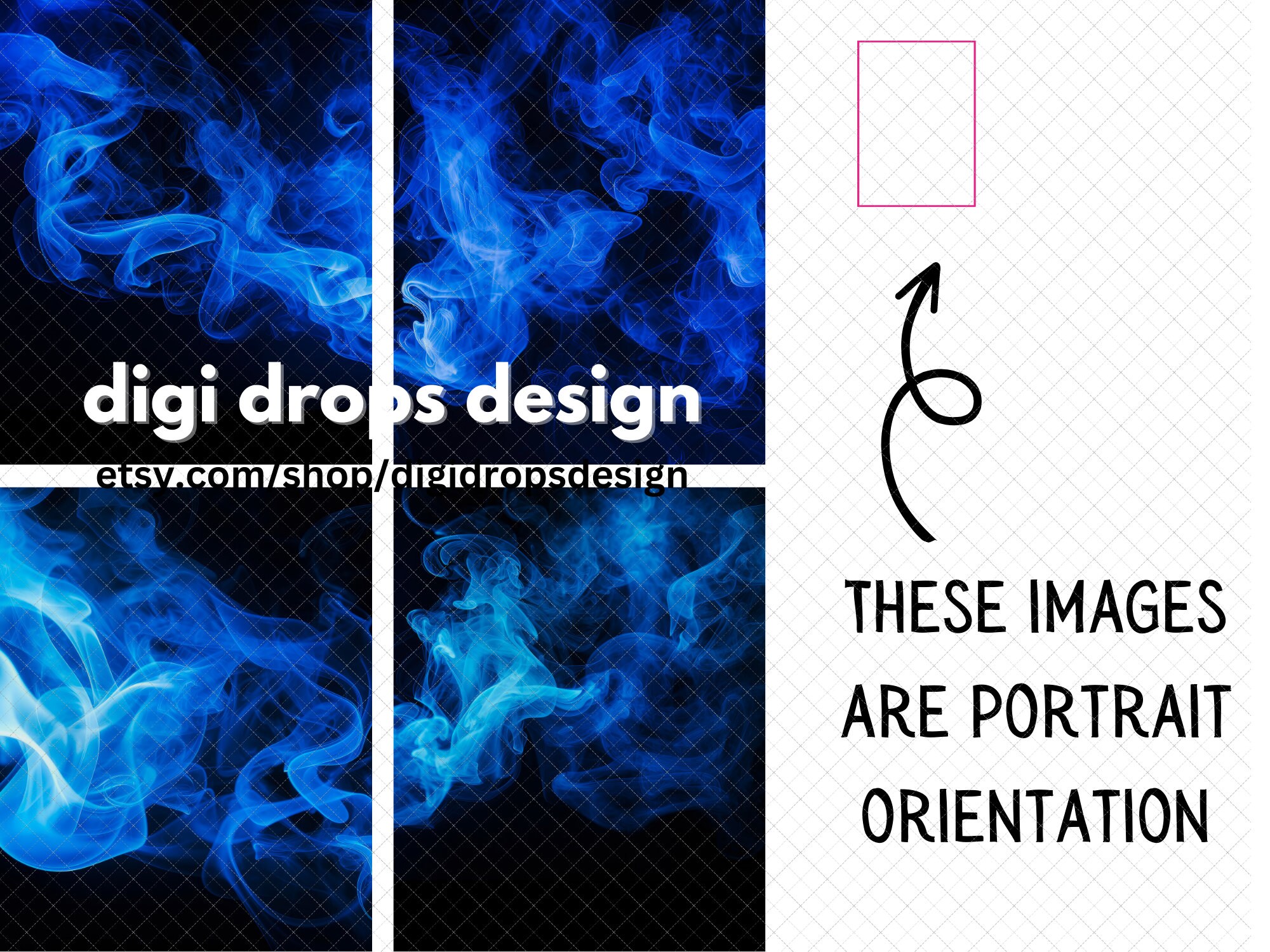 Blue Colored Smoke Digital Backdrop | Composite Digital Background ...