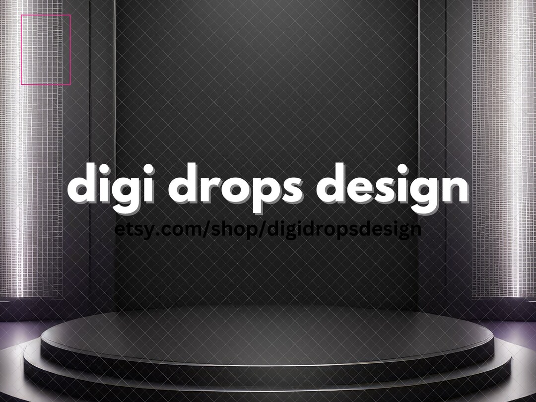 Black Round Platform Stage Digital Backdrop | Composite Digital ...