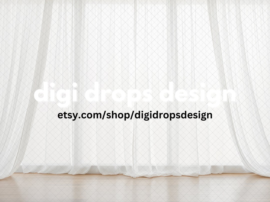 Windows With White Curtains Digital Backdrop | Composite Digital ...