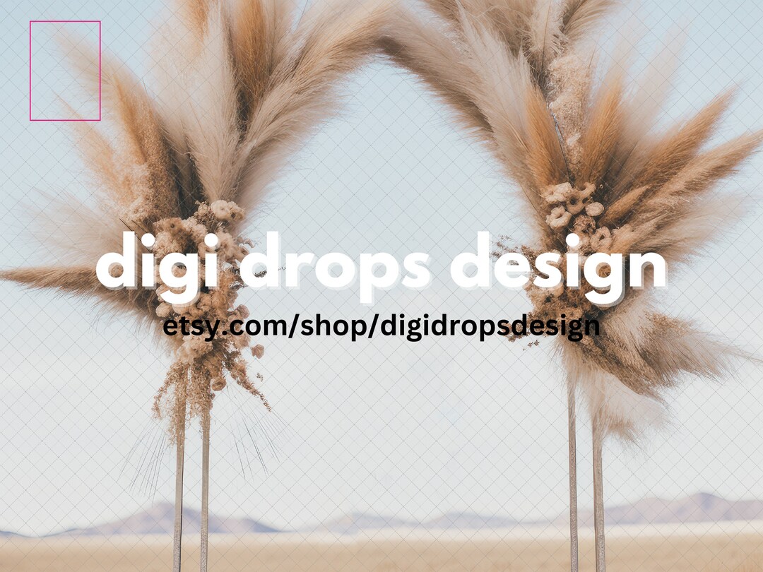 Beige Boho Arch Wedding Bridal Valentine Digital Backdrop | Composite ...