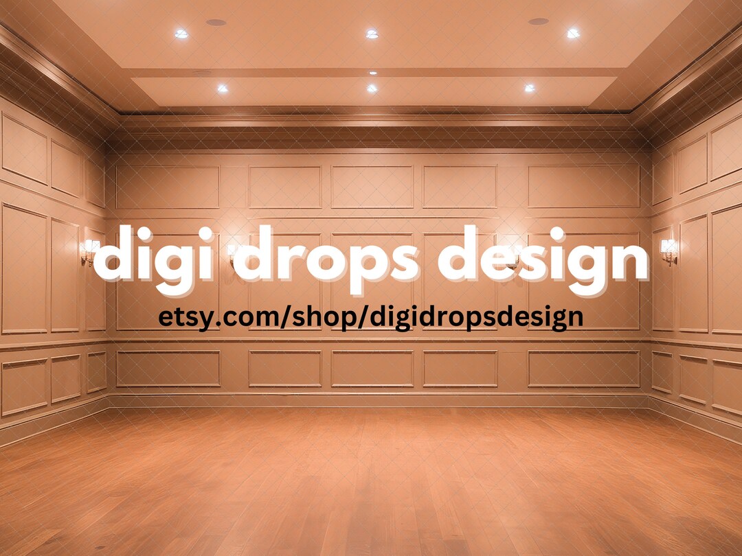 Tan Panel Walls Room Digital Backdrop | Composite Digital Background - Etsy