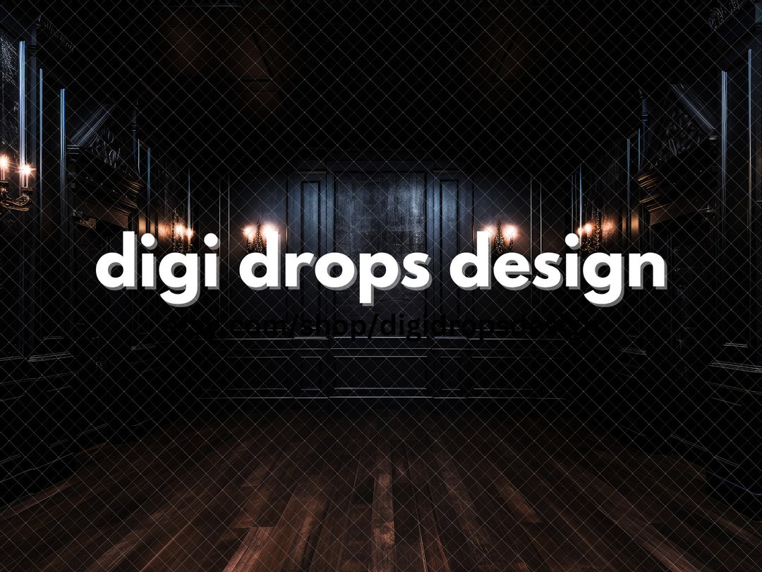 Dark Black Panel Walls Room Digital Backdrop | Composite Digital ...