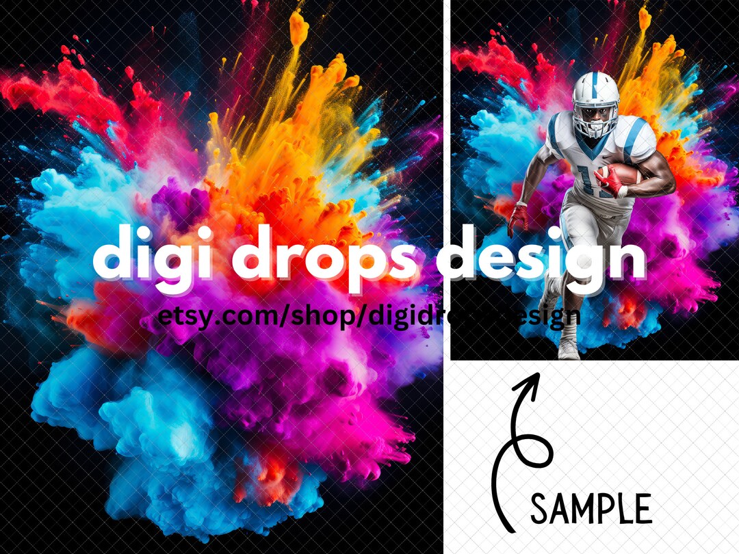 Bold Color Powder Digital Backdrop | Composite Digital Background ...