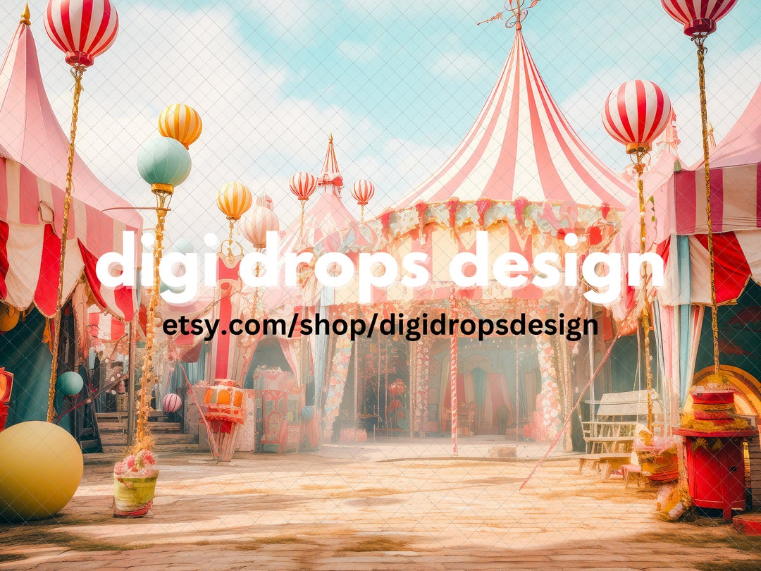 Pastel Circus Digital Backdrop | Composite Digital Background | Fairy ...