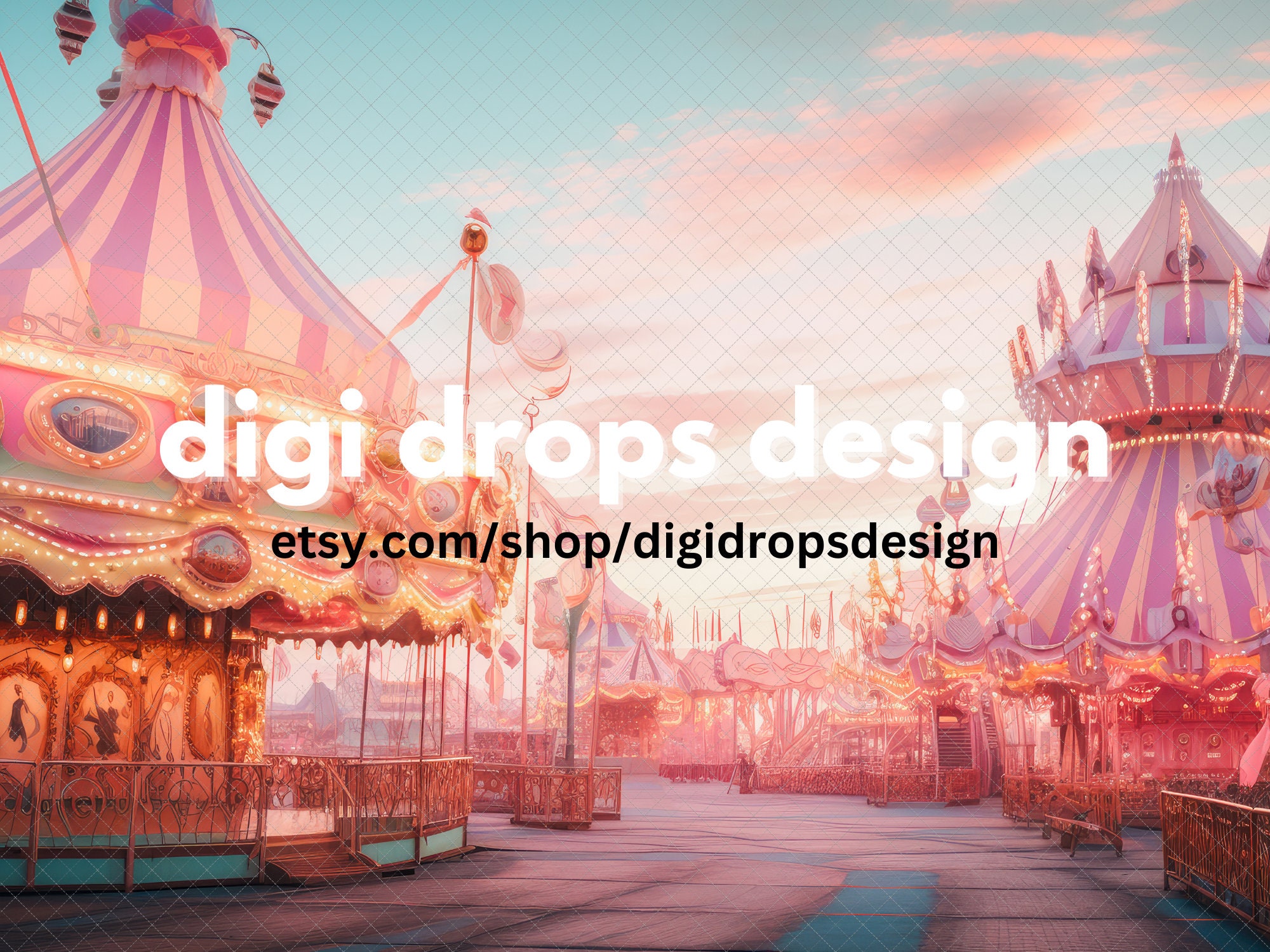 Pastel Carnival Circus Digital Backdrop | Composite Digital Background ...
