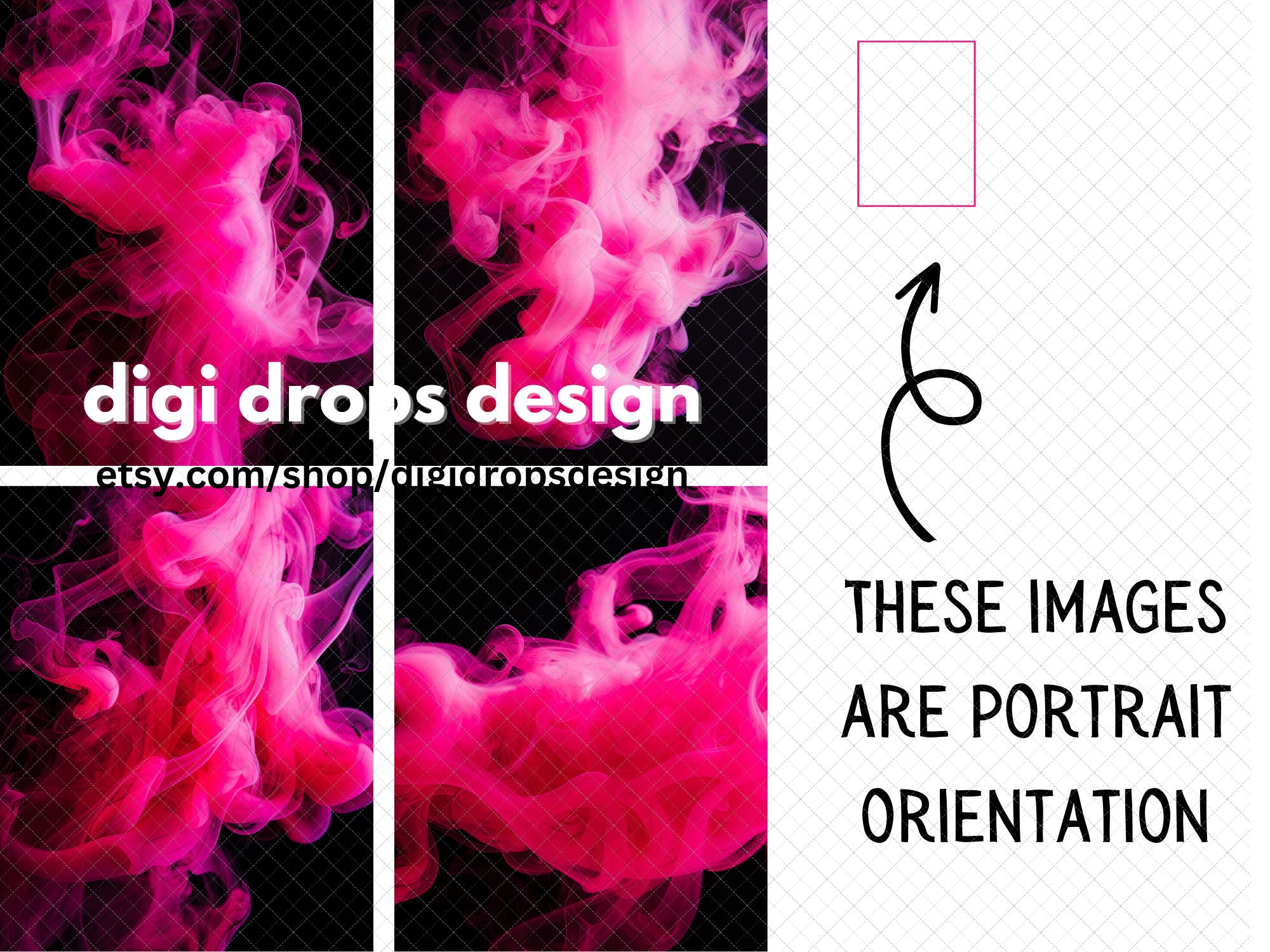 Pink Colored Smoke Digital Backdrop | Composite Digital Background ...