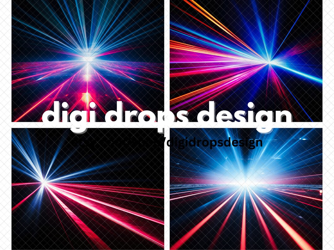 Laser Beams Digital Backdrop | Composite Digital Background | Sports ...