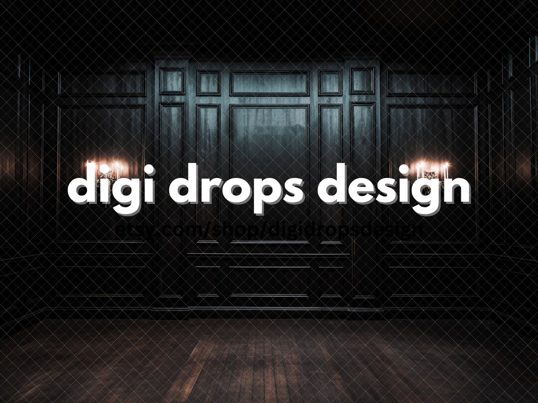 Black Panel Walls Room Digital Backdrop | Composite Digital Background ...