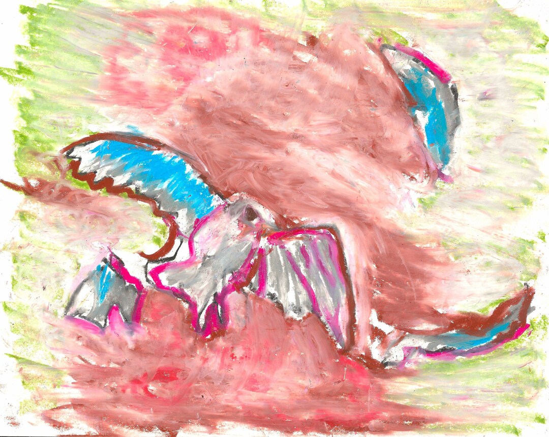 Bird 1 - Digital Print of Pastel Expressionism - Etsy