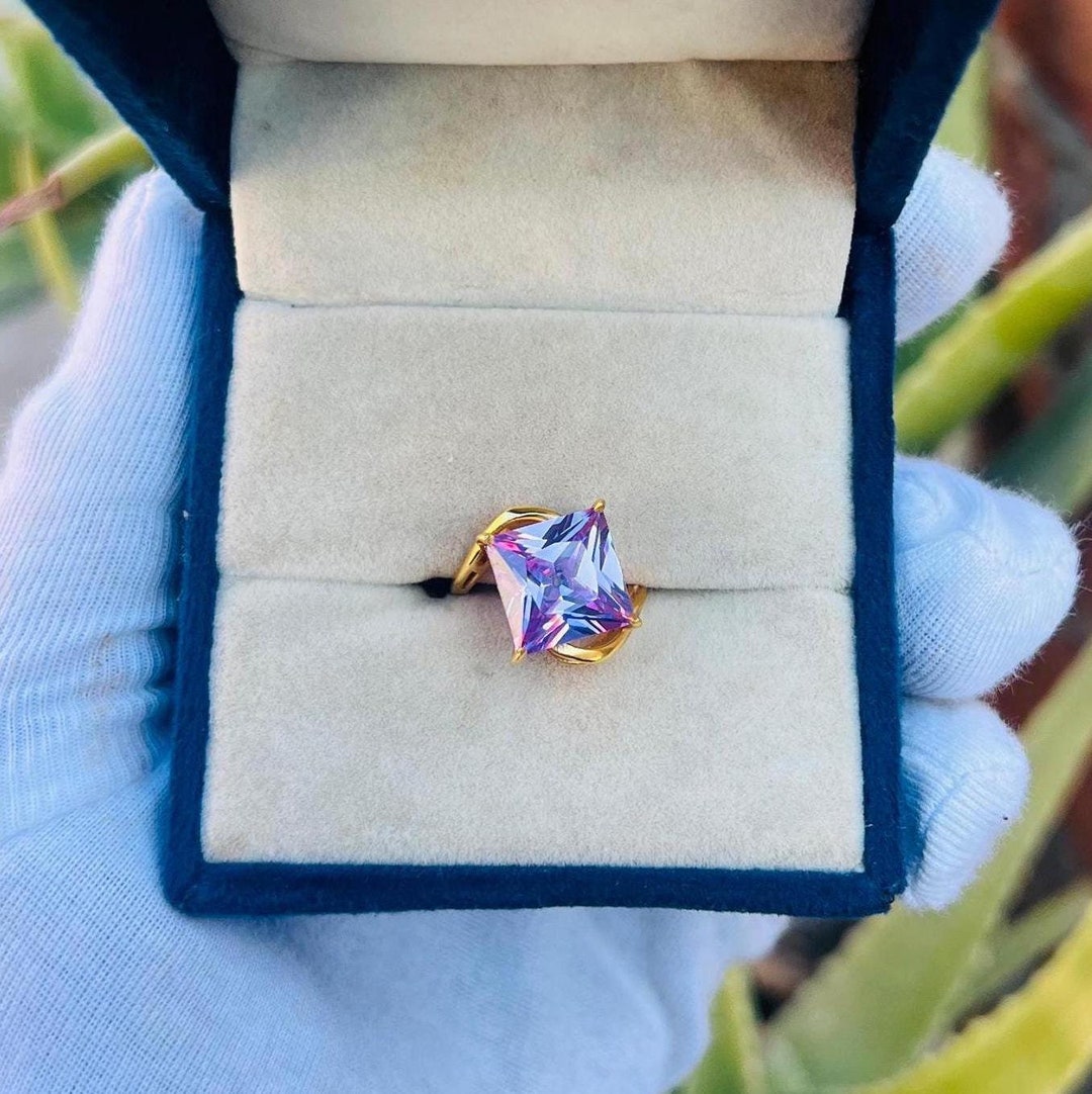 Quinn Amethyst, Simple Ring, Radiant Ring, Statement Ring, Promise Ring ...