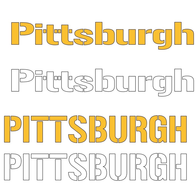 Pittsburgh Sport Vinyl Decals - Etsy