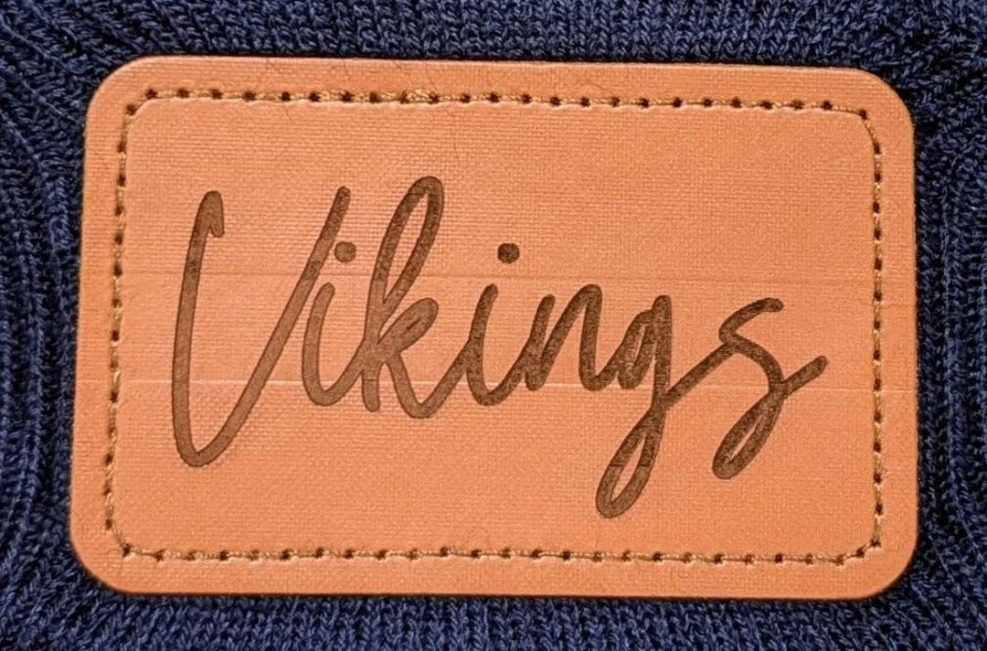 Laser Engraved Leather Patches Custom Designs Available Iron On