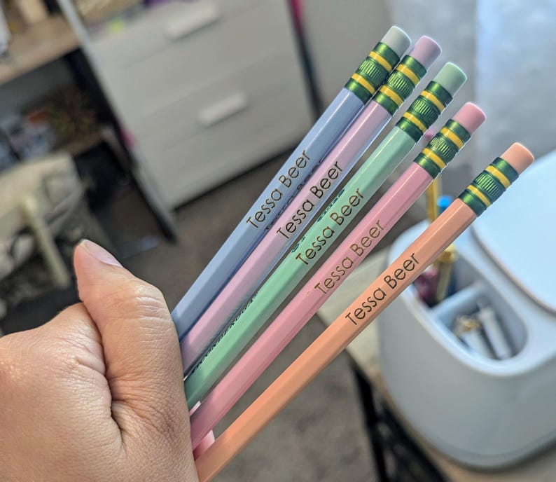 Personalized Engraved Pastel Pencils | Custom Pastel Pencils | Engraved ...