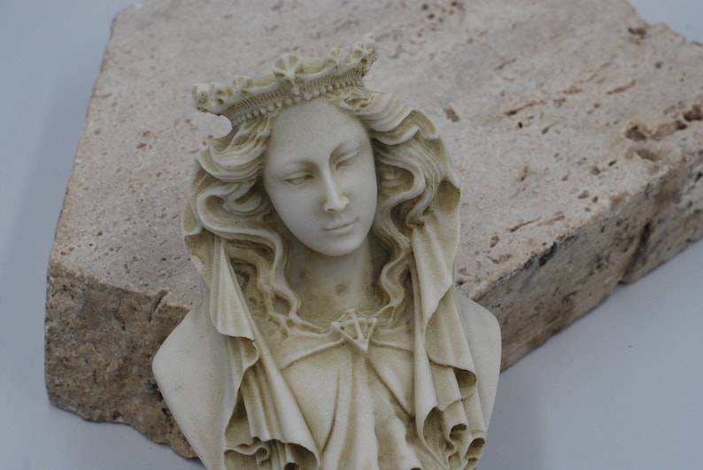 Virgin Mary Sculpture, Ephesus Shrine, Sacred Relic Replica, Religious ...