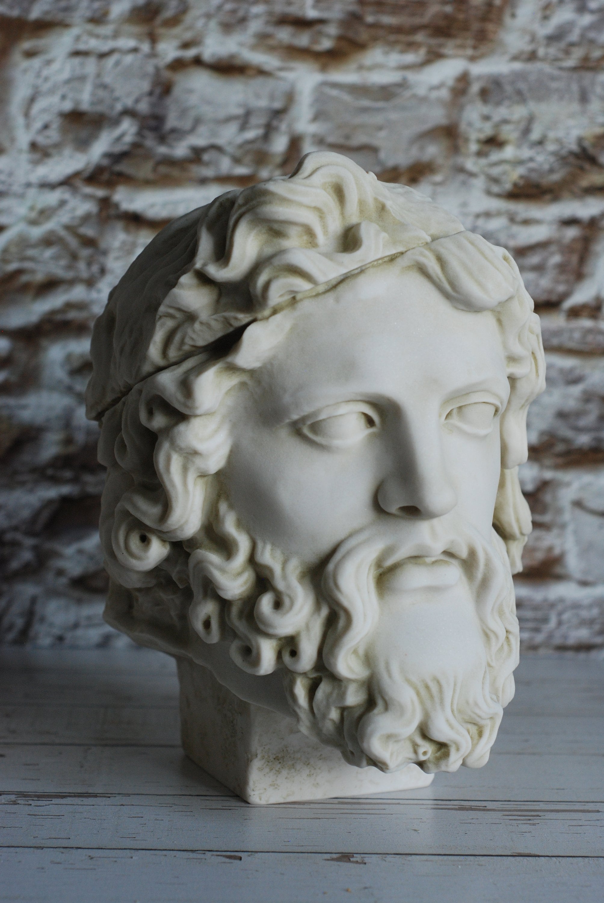 Zeus Statue Face God Of War Kratos Face Sculpture