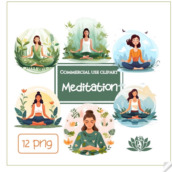 Mindfulness Clipart - Etsy
