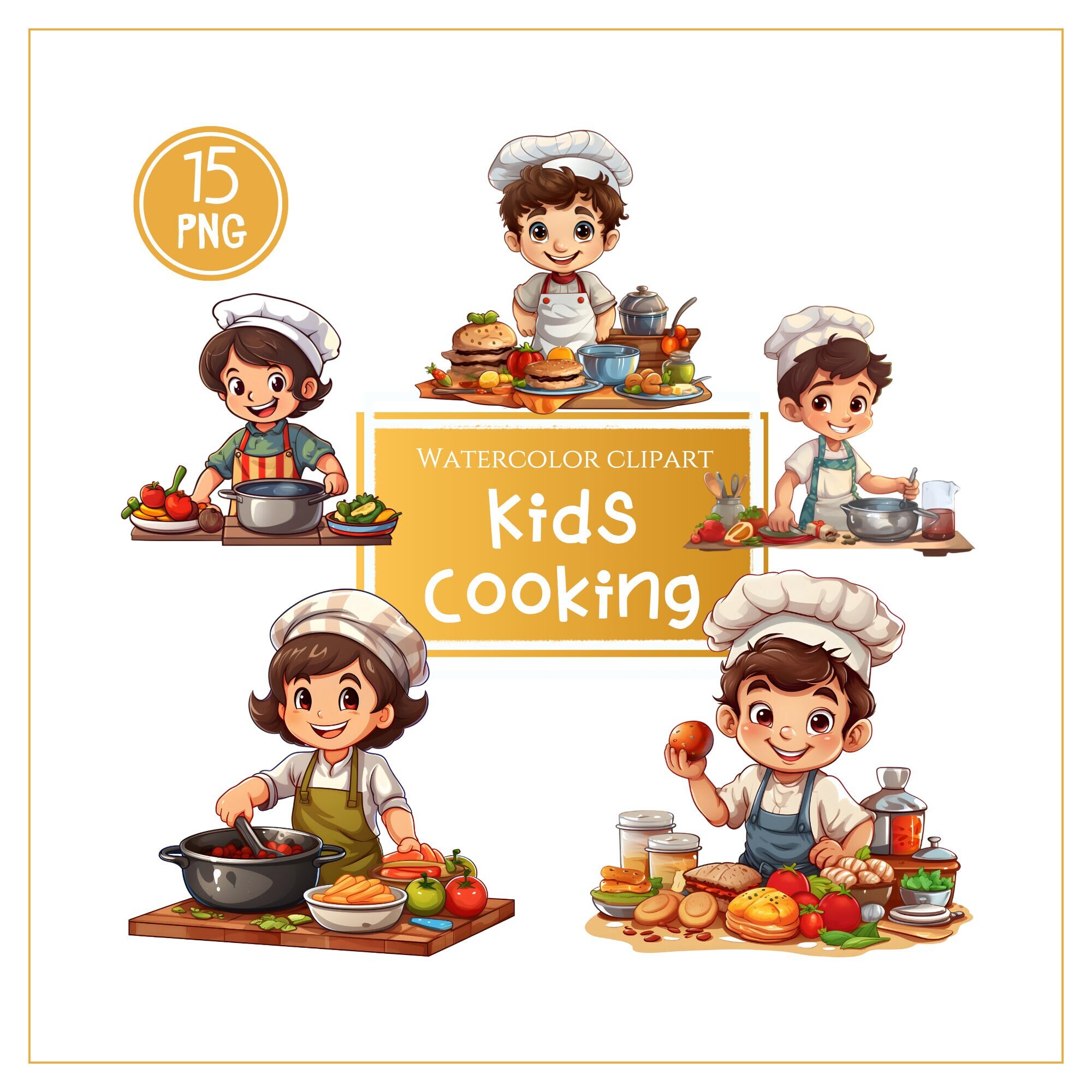 Kids Baking Clip Art