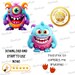 Cute Colorful Monster SVG Bundle Funny Monster Clipart Svg - Etsy