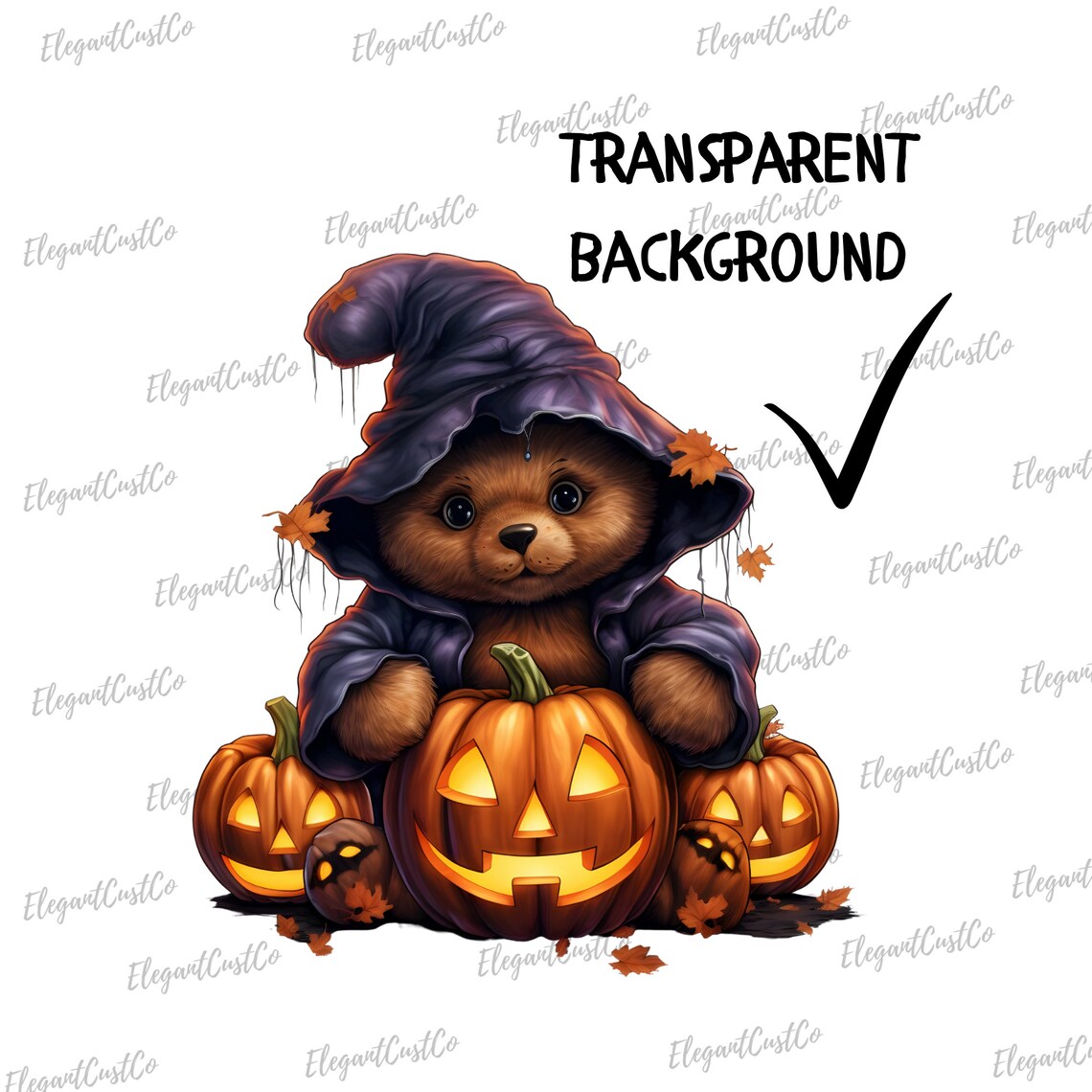 Spooky Halloween Teddy Bear Clipart Halloween Bear Decor - Etsy