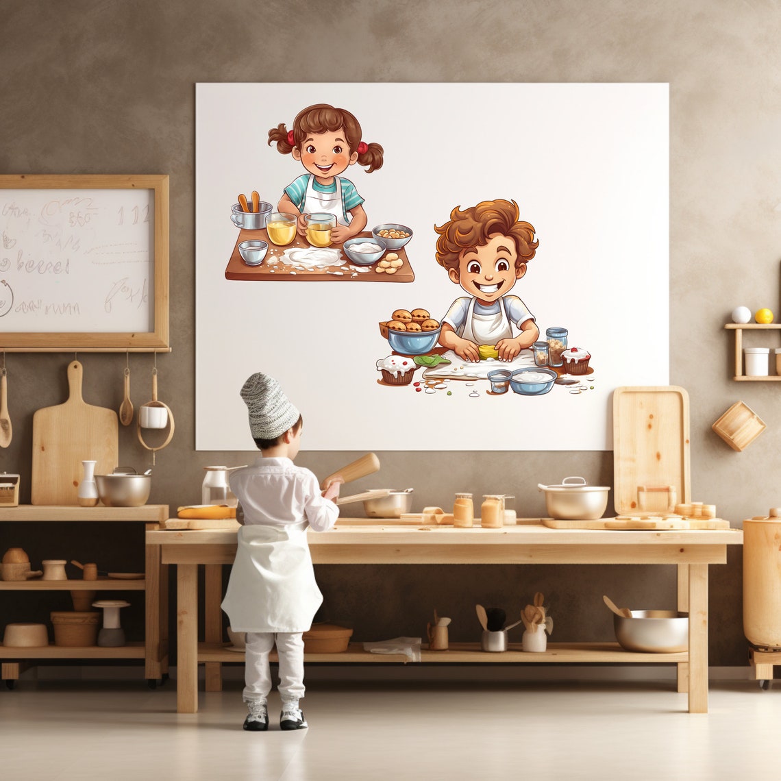 Kids Cooking Clipart SVG Bundle Cute Little Chef Clipart Png - Etsy
