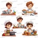 Kids Cooking Clipart SVG Bundle Cute Little Chef Clipart Png - Etsy