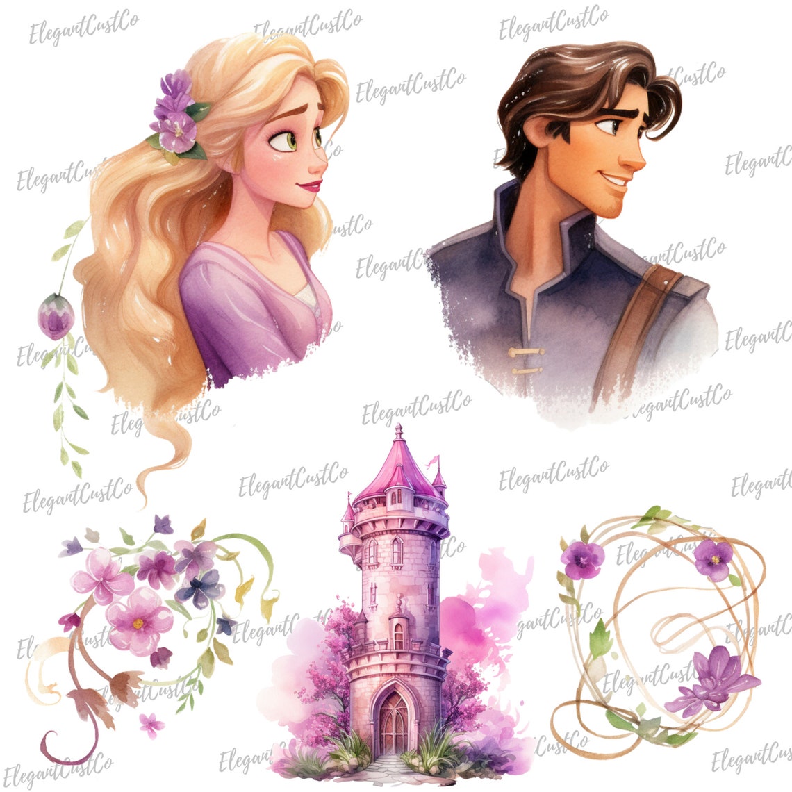 Rapunzel Clipart Bundle Tangled Clipart png Tangled Rapunzel - Etsy México