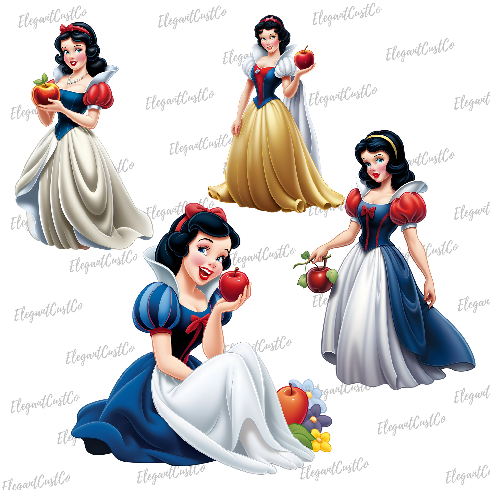 Snow White Clipart Snow White Svg Bundle Snow White Birthday - Etsy New ...