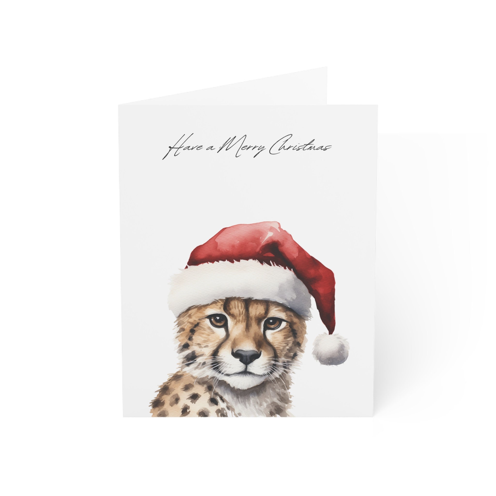Cheetah Christmas Cards, Personalized Holiday Zoo Greeting- Safari ...