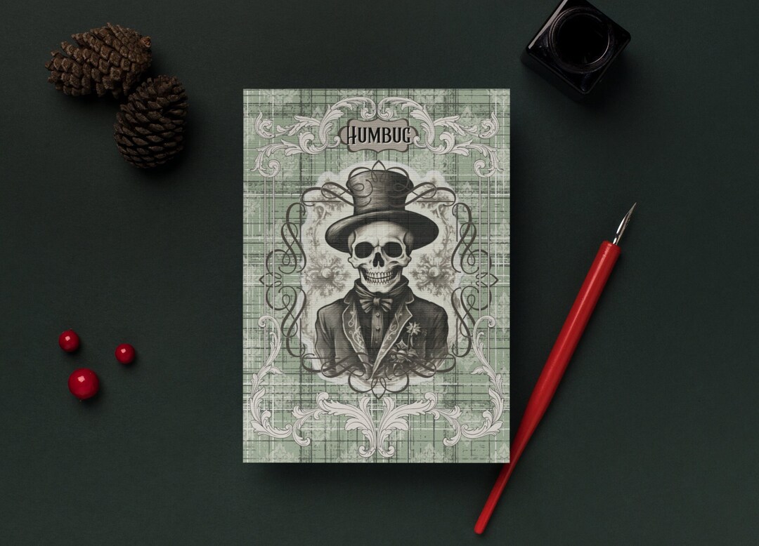 A Christmas Carol 5 X 7 Cards- Humbug- Spooky Christmas Cards- Ghost of ...