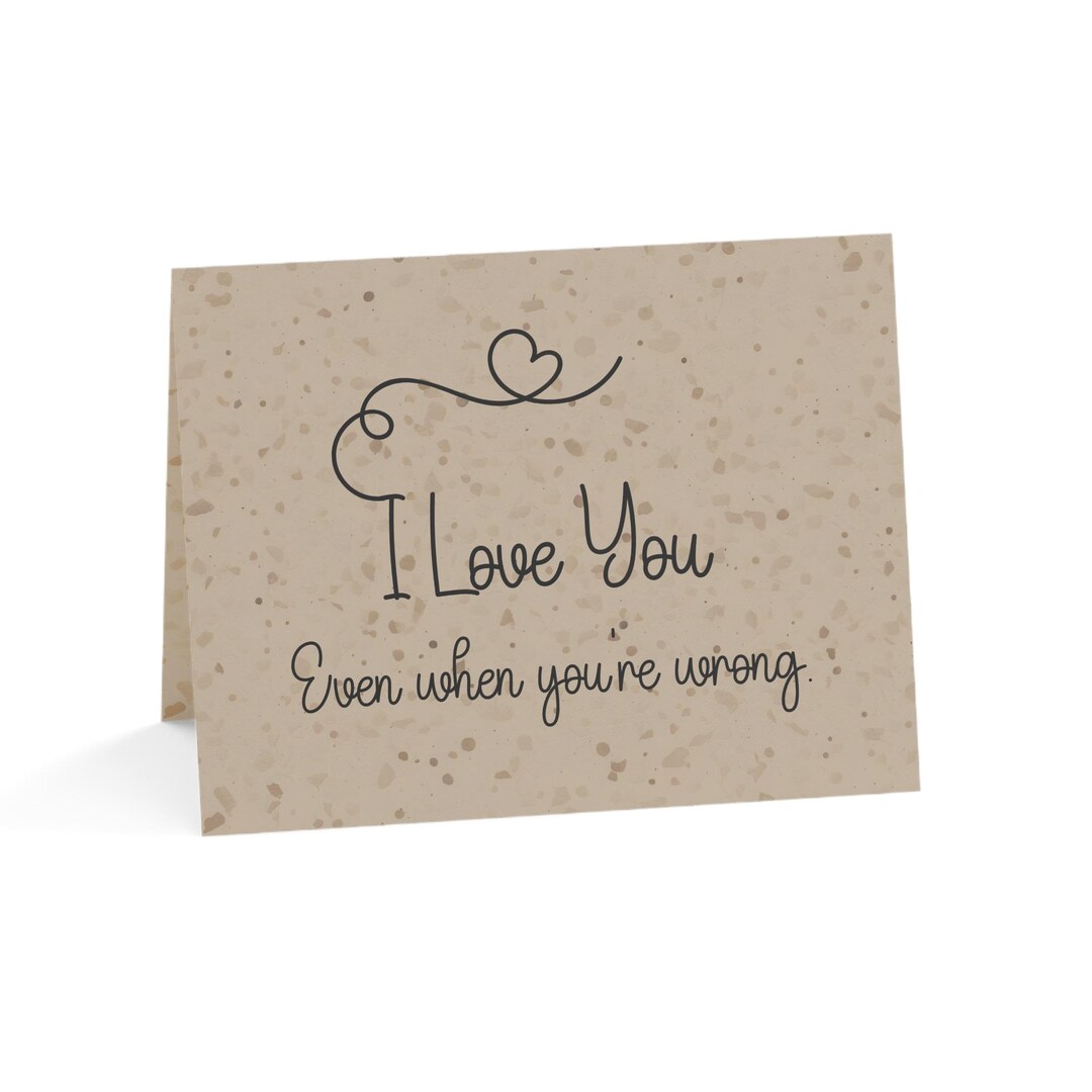 Personalized Snarky Valentine Card Funny Love Card I Love You Even When ...