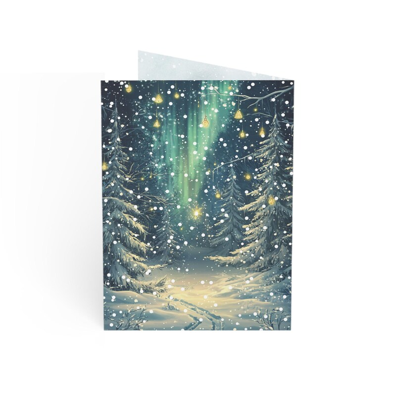Unicorn Holiday Greeting Card - 5x7 Customizable Design- Fairytale ...