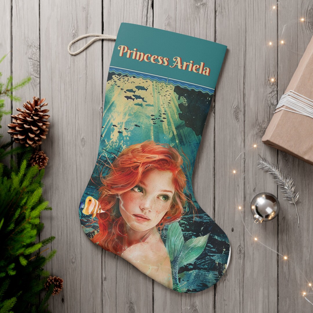 Personalized Little Mermaid Christmas Stocking Hans Christian Anderson ...